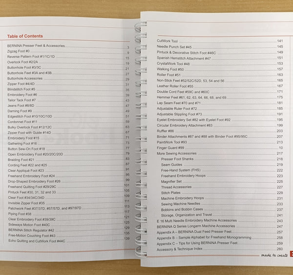 The Big Book Of Feet - A Guide to Bernina Presser Feet and Accessories ...